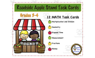 Grade 4 Thanksgiving Math Task Cards by Teach Simple