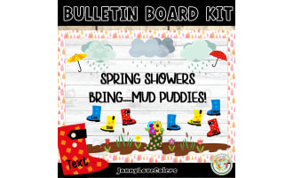 Earth Day World Bulletin Board, Door Decor, March April Spring by Teach ...