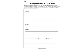 Responding to the Text Worksheet by Teach Simple