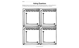 Anticipating Ask and Answer Questions Worksheet by Teach Simple