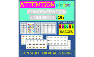 ATTENTION, please! - CONCENTRATION WORKBOOK: 2a | b&w by Teach Simple