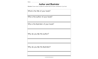 Identifying the Author and the Illustrator Worksheet by Teach Simple