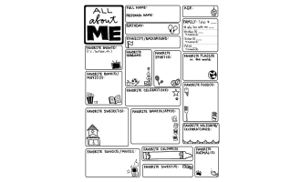 Back to School - All About me - Gumball Worksheet by Teach Simple