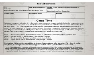 Badminton Rubrics by Teach Simple