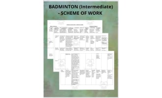 BADMINTON (Grade 9) - SCHEME OF WORK by Teach Simple