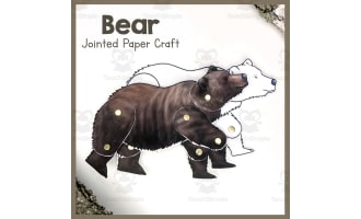 Bear | Mask Craft | Paper Art Project | Cub by Teach Simple
