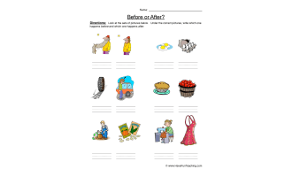 Before or After Letters Worksheet by Teach Simple