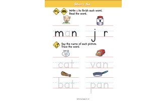Vowel Sounds Printable Workbook by Teach Simple