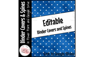 Pastel Watercolor Dots Binder Covers & Spines by Teach Simple