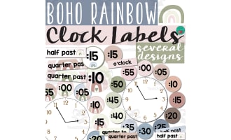 Boho Toolbox Labels - Boho Rainbow Classroom Decor by Teach Simple