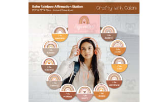 Positive Affirmation Mirror Station Cards Sunflower Theme Classroom ...