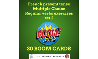 Boom Cards - French Present Tense - Writing Exercise 1 - Distance ...
