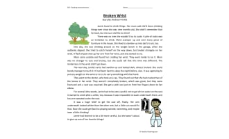Broken Lamp - Reading Comprehension Worksheet by Teach Simple
