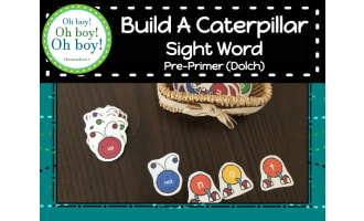 Build A Caterpillar Sight Words - Pre-Primer by Teach Simple