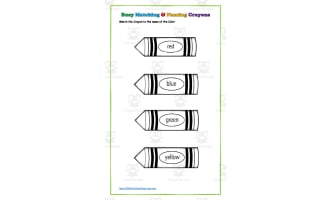 Color Matching by Objects Worksheet by Teach Simple