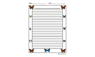 Halloween Bats Writing Paper by Teach Simple