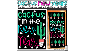Cact'us' Growing Back to School Cactus Bulletin Board Kit, Door ...