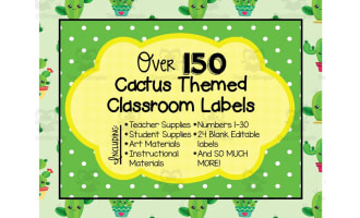 Cactus Classroom Decor by Teach Simple