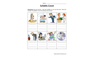 Word Baskets Syllables Activity by Teach Simple