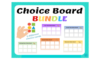 Free Time Choice Board by Teach Simple