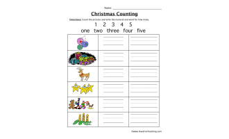 Christmas Skip Counting Worksheet by Teach Simple