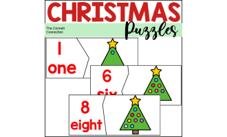 Christmas Tree Number Puzzles 1-10 by Teach Simple