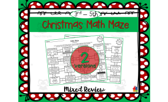 Halloween Mixed Review Math Maze by Teach Simple