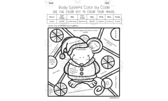 Subject + Predicate New Year Color by Code Worksheets by Teach Simple
