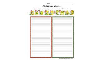 Christmas Matching Worksheet by Teach Simple