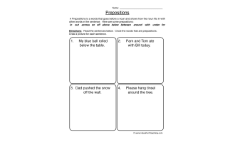 Circle & Draw Prepositions Worksheet by Teach Simple