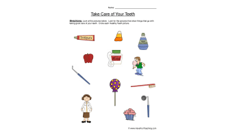 Clean Teeth Wordsearch Worksheet by Teach Simple