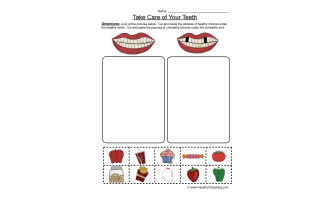 Clean Teeth Examples Worksheet by Teach Simple