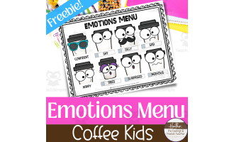 Kid Feelings Faces and Emotions Menu-- Chart and Reference Poster by ...
