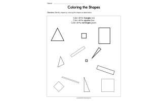 Drawing Shapes According to the Rules Worksheet by Teach Simple