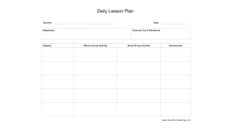 Common Core Lesson Plan Template by Teach Simple