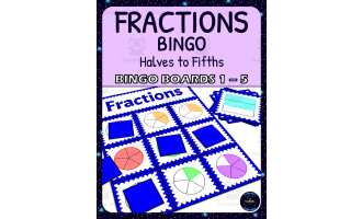 Common Fractions 1/2 - 1/5s Activity - Bingo Game - Fraction Circles ...