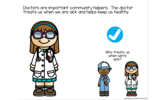 Community Helpers Teachers Adapted Book, Printable, Color and BW by ...