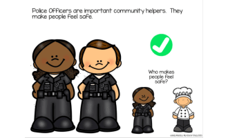 Community Helpers Police Adapted Book, Printable, Color and BW, Special ...