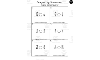 Comparing Fractions Word Problems Worksheet by Teach Simple