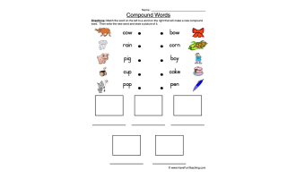 Match and List Compound Words Worksheet by Teach Simple