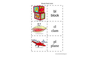 BL Blends Flash Cards by Teach Simple