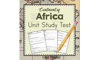 Continent of North America | Unit Study Test | Geography Bundle by ...