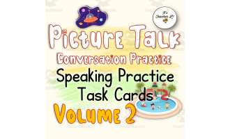 Conversation Practice Task Cards | Speaking Practice Vol. 1 by Teach Simple