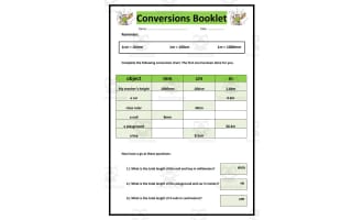 Measurement Conversions Worksheet by Teach Simple