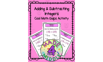 Cool Math Quips Activity: Adding + Subtracting Fractions by Teach Simple