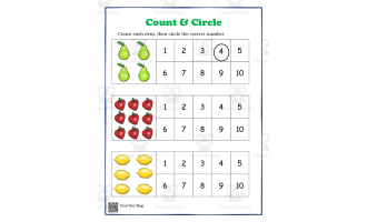 Count & Circle numbers 1-20 by Teach Simple