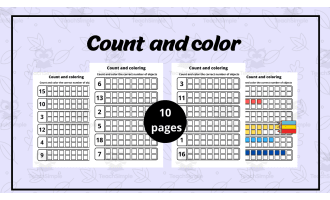 Count And Color Worksheet - coloring pages -circles by Teach Simple
