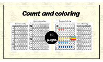Count And Color 1-20 Worksheet. by Teach Simple