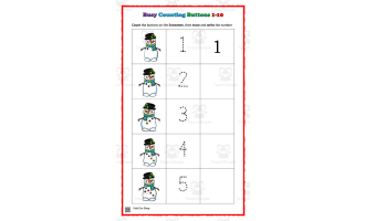 Busy Counting Buttons Worksheet by Teach Simple
