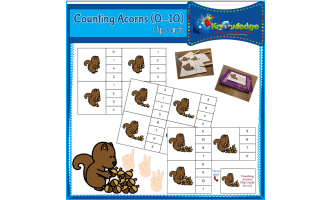 Fall Fairies Ten Frame Counting Clip Cards - EBOOK by Teach Simple
